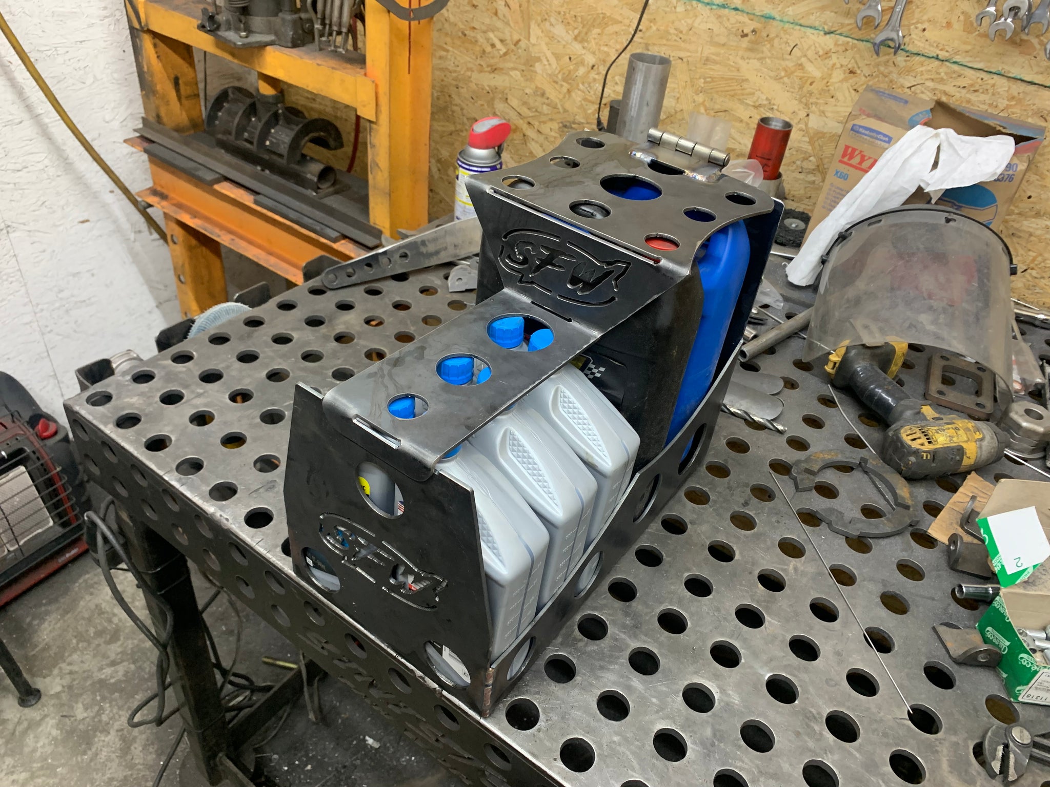 Oil storage rack 2- Gallon 6- Quarts – Sinister Fab Worx